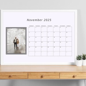 2025 Custom Photo Calendar Template: Family Wall or Desk (canva ...
