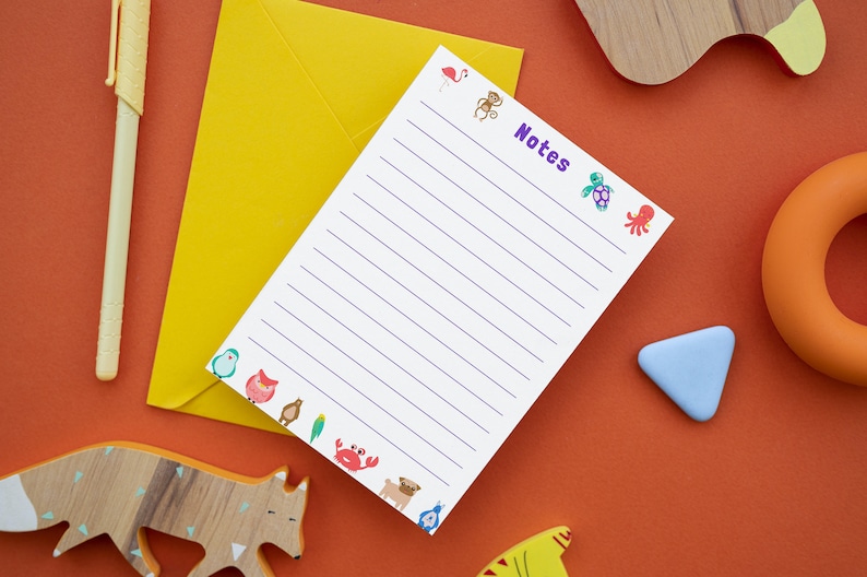 Kids To-do List, Animal Stationery (digital Download - Etsy
