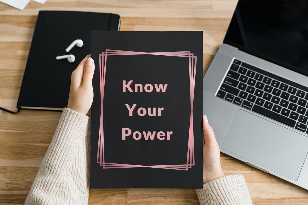 Know Your Power Printable Poster, Women Empowerment Printable Wall Art ...