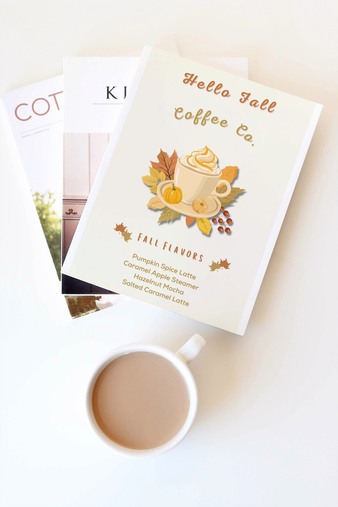 Hello Fall Coffee Printable Poster, Coffee Wall Art Print for Coffee ...