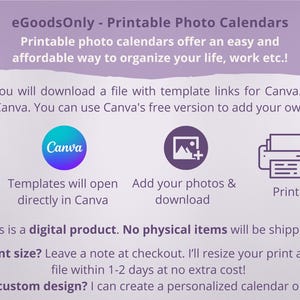 2025 Custom Photo Calendar Template: Family Wall or Desk (canva ...