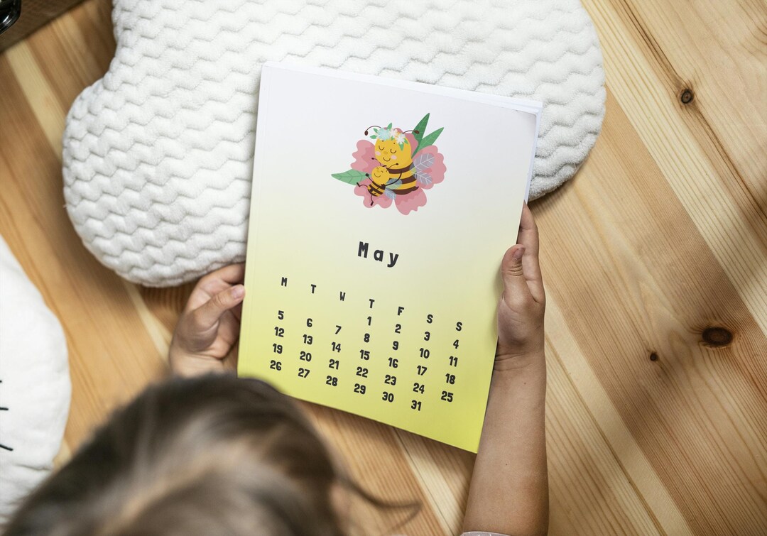 2025 Printable Kids Calendar With Cute Animals, Homeschool or Classroom ...