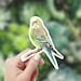Watercolor Budgie Sticker, Parakeet Bird Vinyl Decal, Waterproof ...