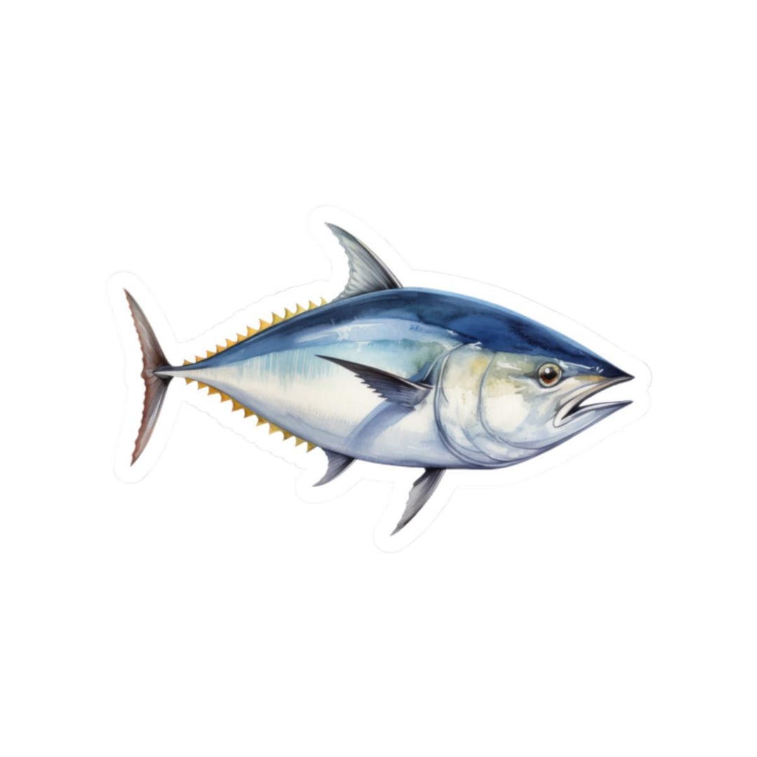 Bluefin Tuna Vinyl Sticker, Glossy Waterproof Fish Decal, Eco Friendly ...