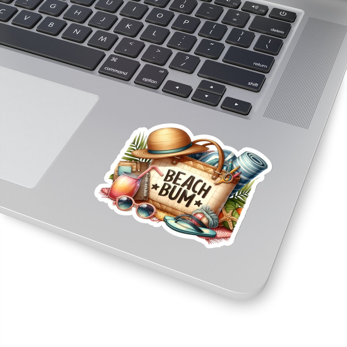 Beach Bum Sticker, Tropical Beach Bag Vinyl Decal - Etsy