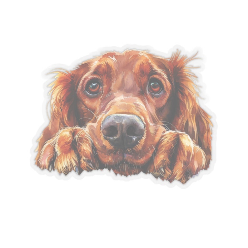 Irish Setter Sticker, Peeking Dog Waterproof Vinyl Sticker for Laptop ...