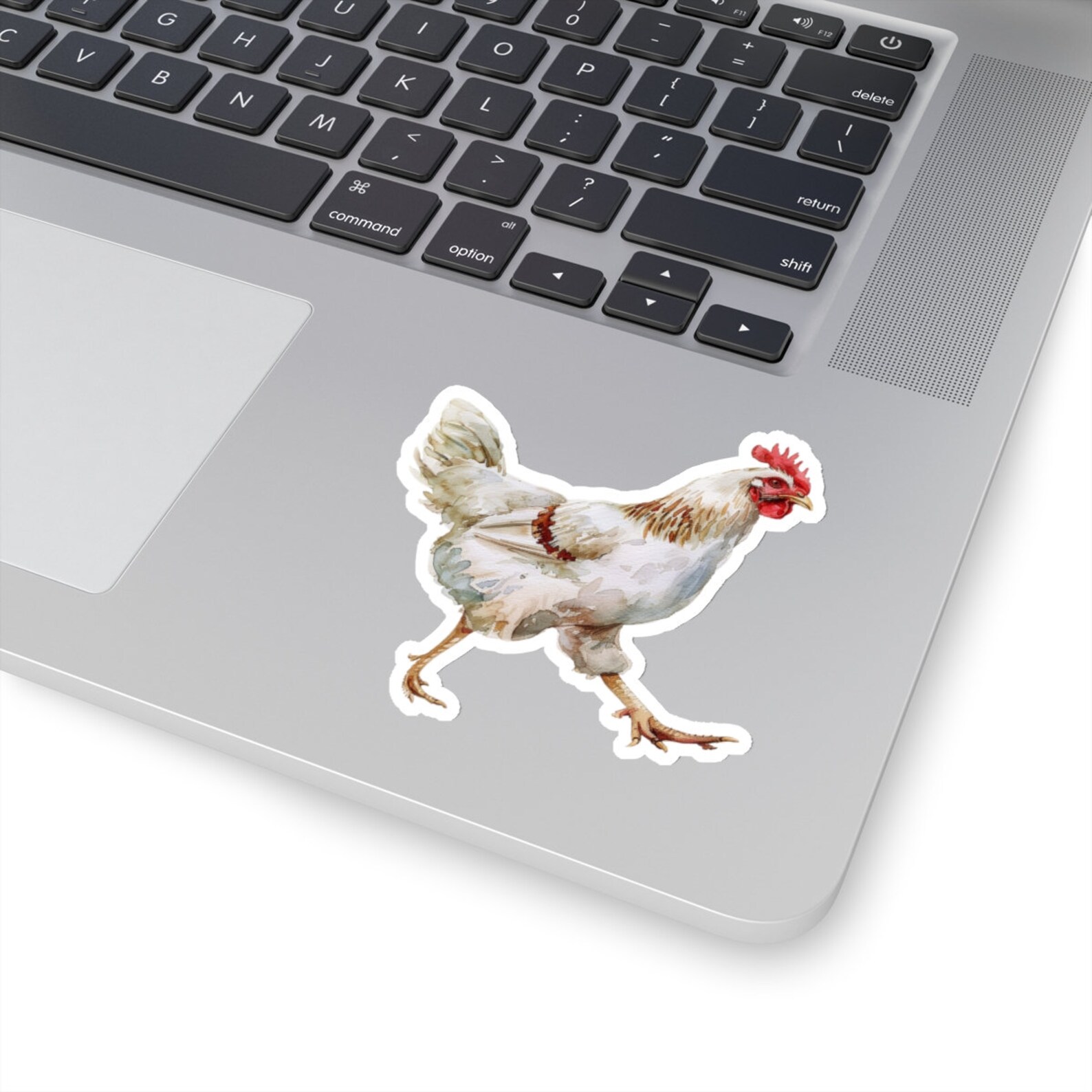 White Chicken Vinyl Sticker, Waterproof Decal, Farmhouse Decor - Etsy