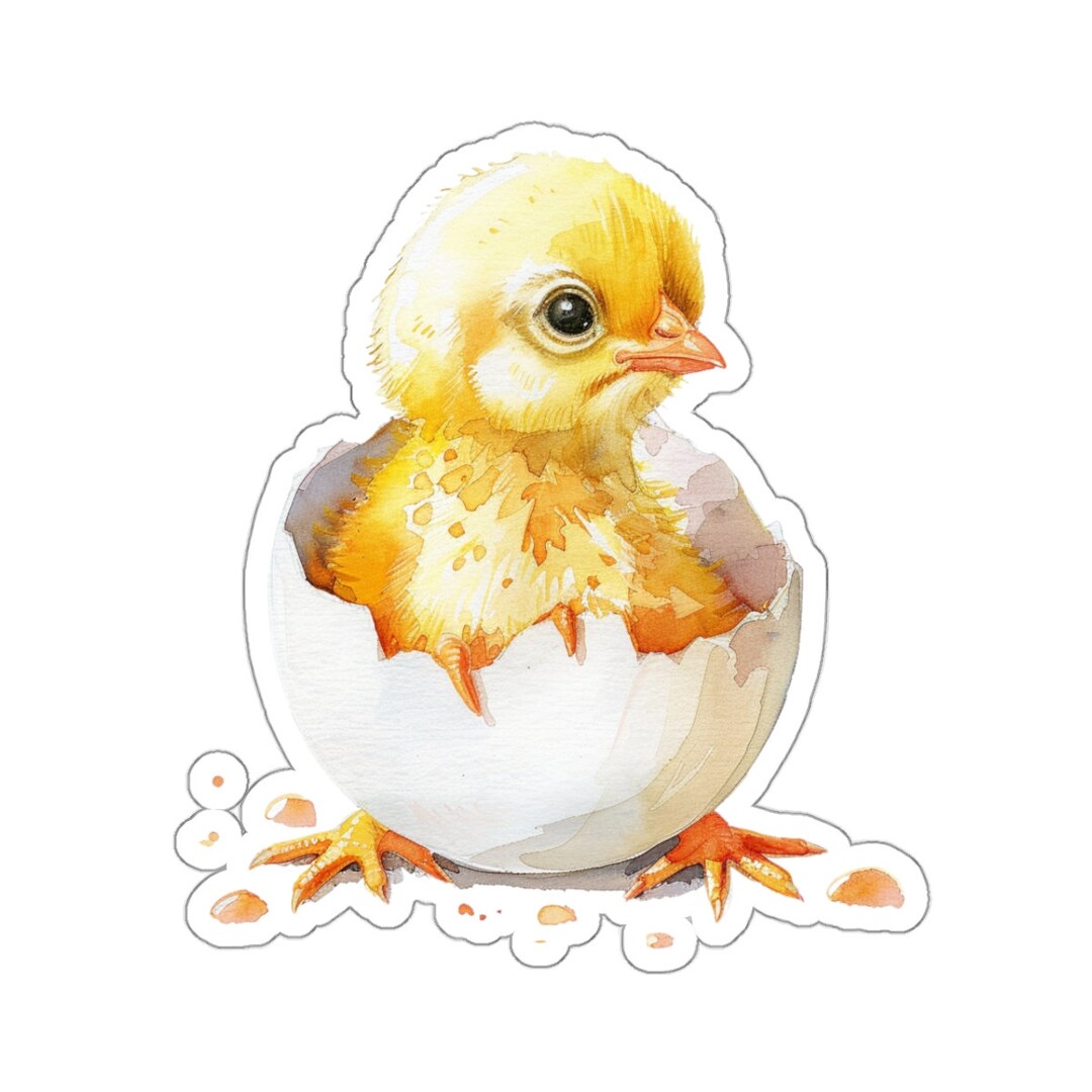 Cute Chick Vinyl Sticker, Waterproof Laptop Water Bottle Phone Car Wall ...