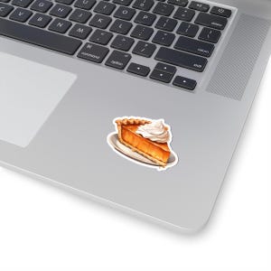 Watercolor Pumpkin Pie Sticker, Waterproof Vinyl for Laptop, Phone ...