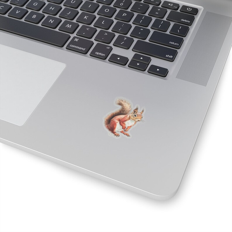 Red Squirrel Sticker, Watercolor Woodland Animal Decal – Waterproof ...