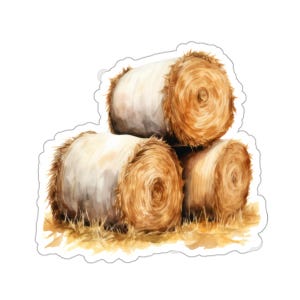 Rustic Haystack Sticker, Farm Theme Decal, Country Life Vinyl Sticker ...