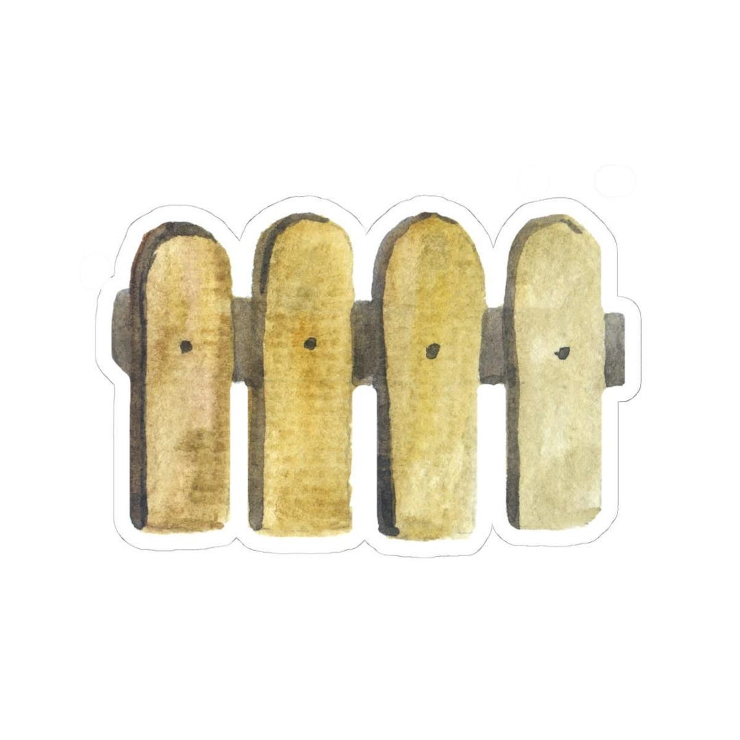 Picket Fence Sticker, Watercolor Art, Farmhouse Decor, Garden Lover ...