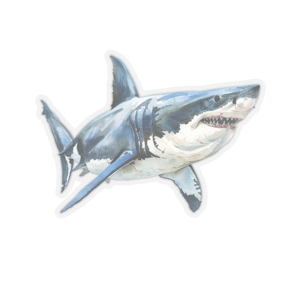 Great White Shark Vinyl Sticker for Laptop Water Bottle Phone Car ...