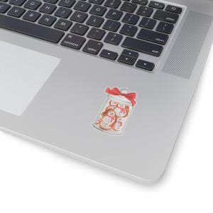 Snowman Cookies Sticker, Christmas Stickers, Winter Holiday Decor, Cute ...