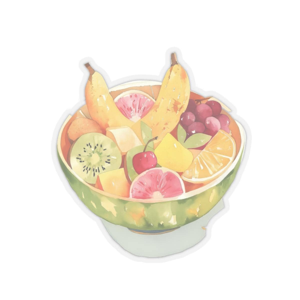 Fruit Bowl Sticker, Watercolor Art Stickers, Laptop Decal, Cute ...