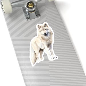 White Wolf Sticker, Waterproof Vinyl Decal, Laptop Sticker, Water ...