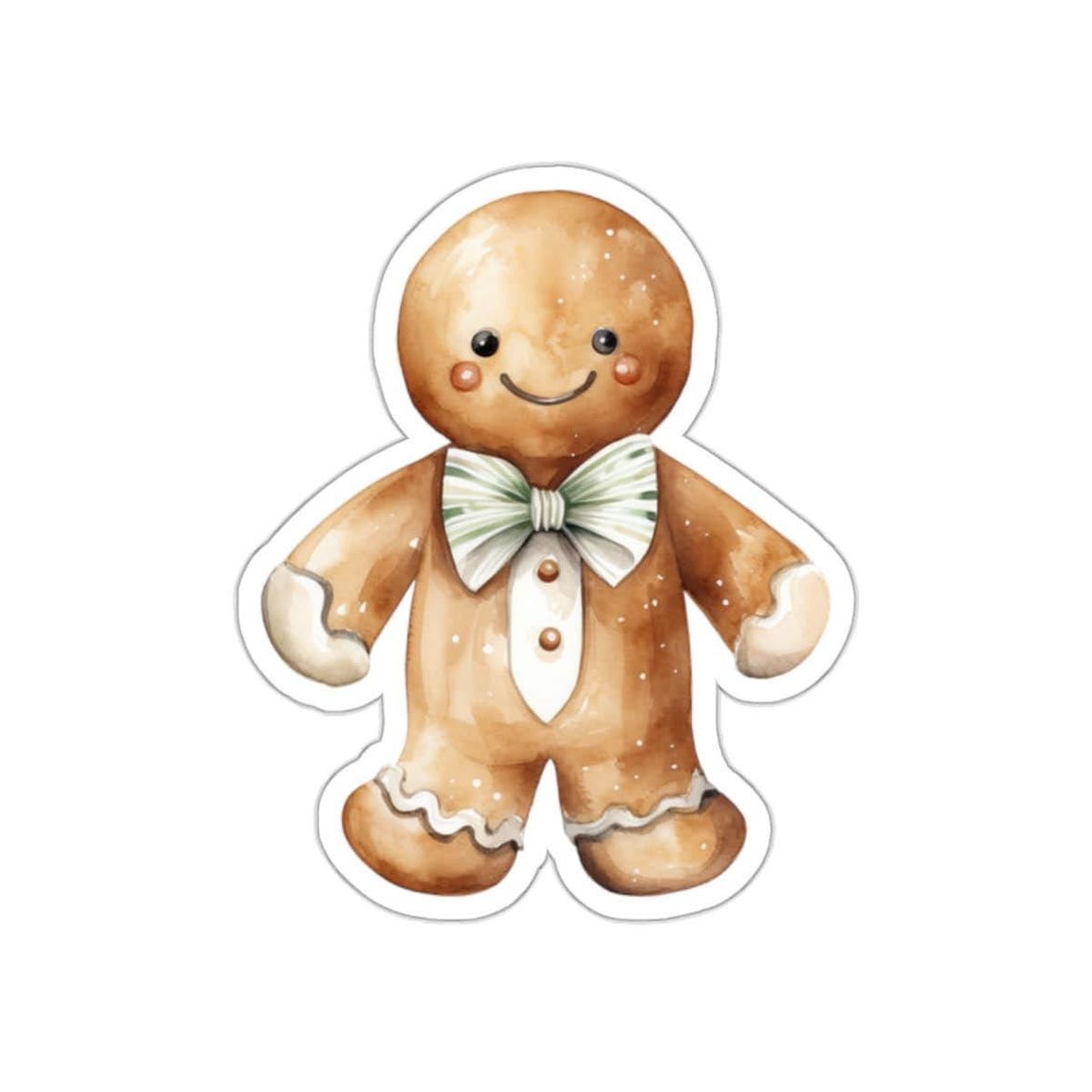 Gingerbread Man Sticker, Holiday Sticker, Cute Sticker, Christmas Decor ...