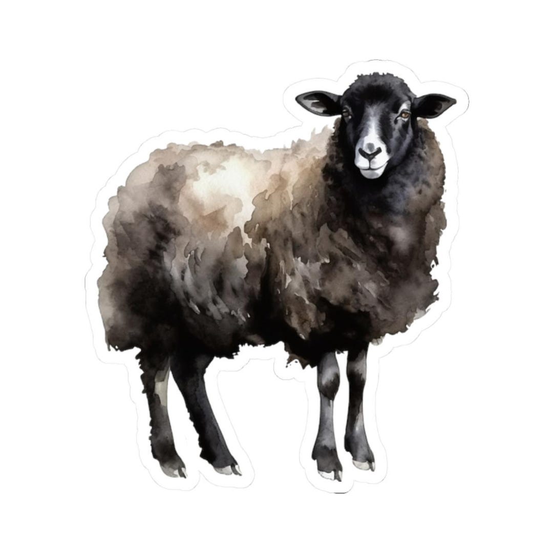 Black Sheep Sticker, Cute Animal Sticker, Farm Animal Decal, Vinyl ...