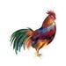 Colorful Rooster Sticker, Waterproof Vinyl Sticker, Cute Chicken Art ...