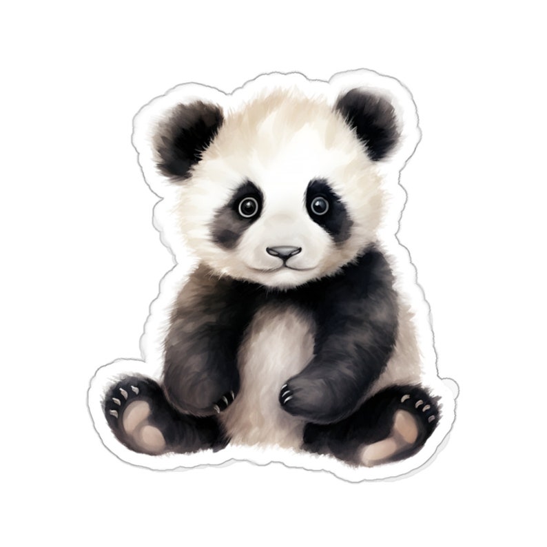 Cute Panda Bear Sticker, Adorable Animal Vinyl Decal, Waterproof for ...