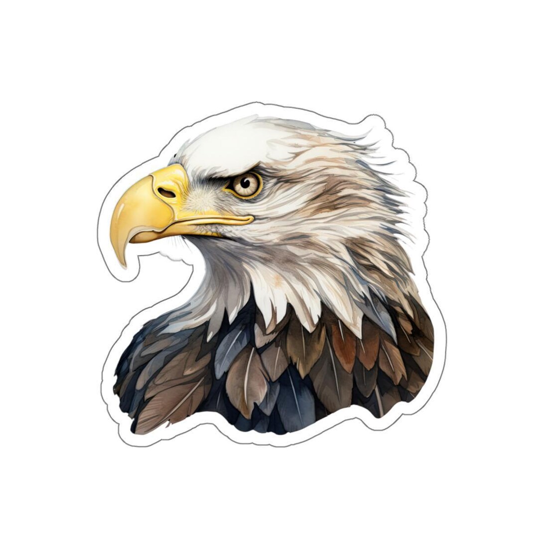 Bald Eagle Vinyl Sticker, Waterproof Glossy Decal for Laptops Water ...