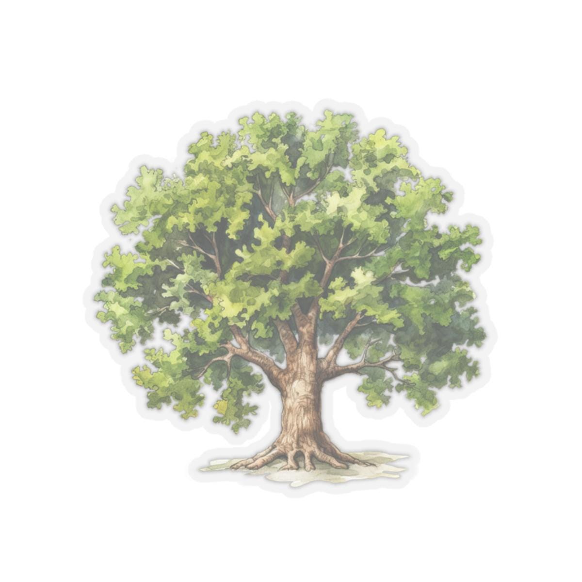 Oak Tree Sticker, Nature Vinyl Decal, Watercolor Tree Sticker ...