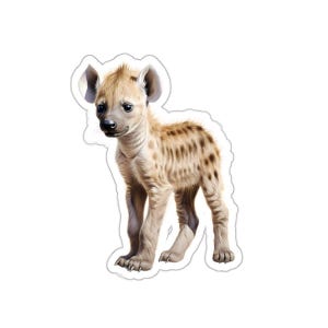 Cute Hyena Stickers, Funny Animal Decal, Gift for Wildlife Lover ...