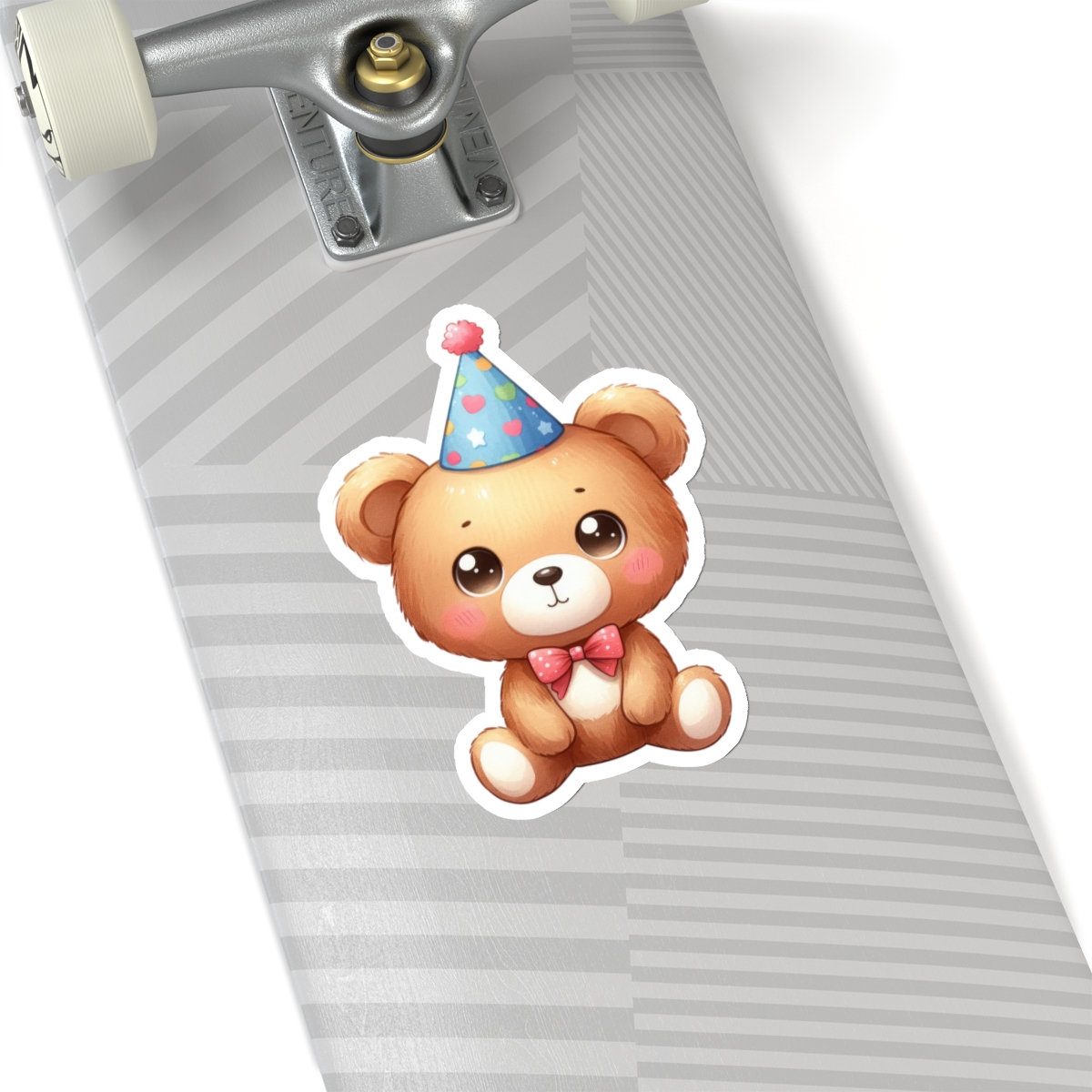 Cute Birthday Teddy Bear Sticker, Kawaii Bear Waterproof Vinyl Decal ...