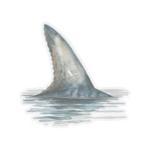 Shark Fin Sticker, Transparent Waterproof Vinyl Decal for Laptop Water ...