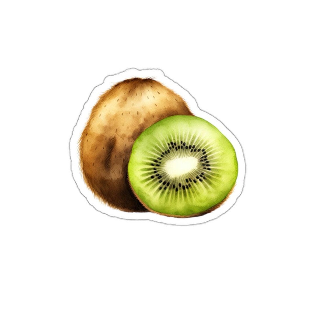 Kiwi Stickers, Cute Fruit Sticker, Watercolor Art Decal, Water Bottle ...