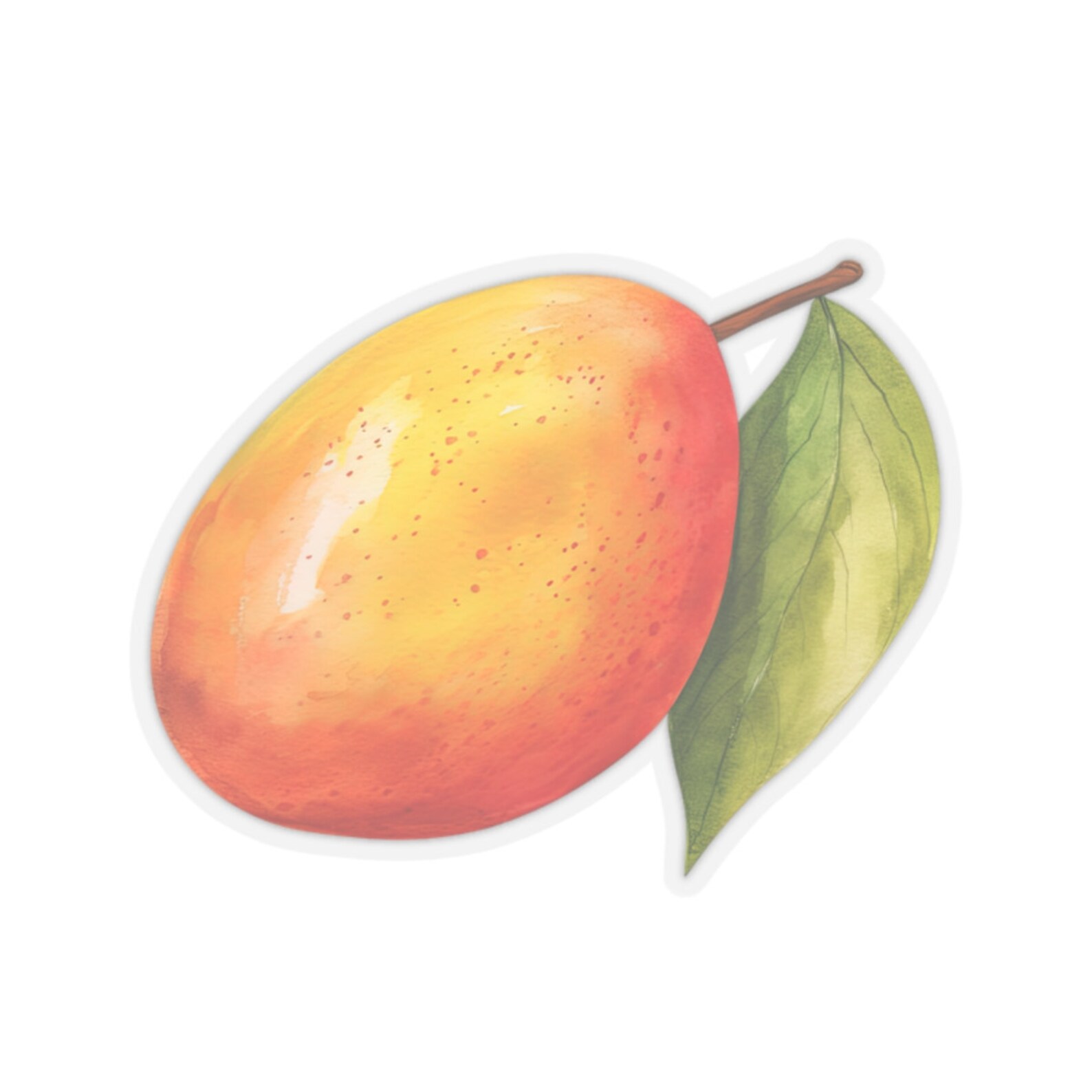 Watercolor Mango Sticker, Fruit Decal – Waterproof Vinyl for Kitchen ...