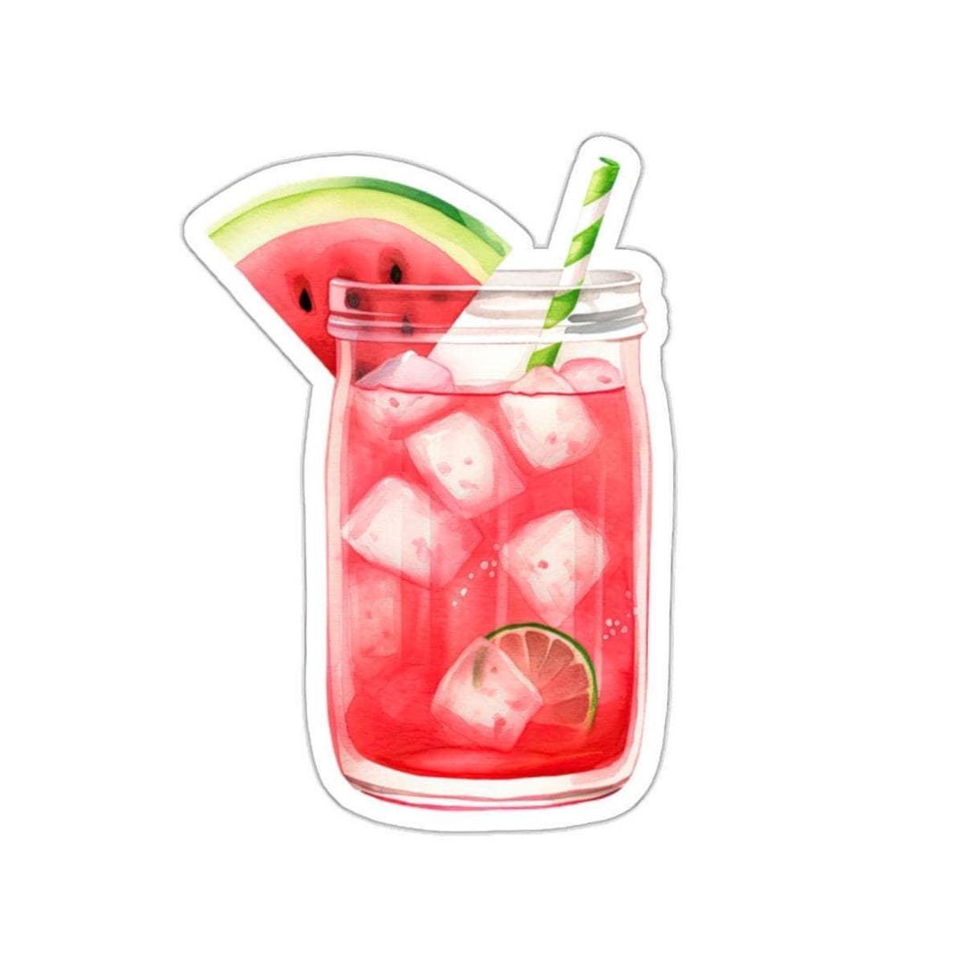 Watermelon Drink Sticker, Summer Stickers, Laptop Stickers, Trendy ...