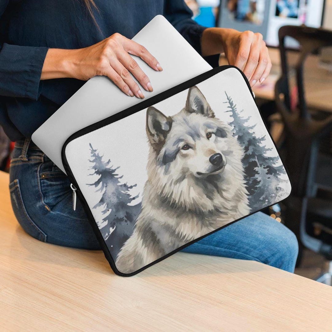 Wolf Laptop Sleeve, Wolf Design Laptop Case, Nature Laptop Protection ...