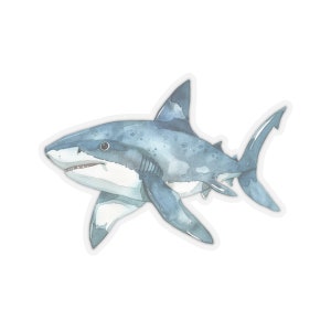 Shark Vinyl Sticker - Waterproof Ocean Decal for Laptop Water Bottle ...