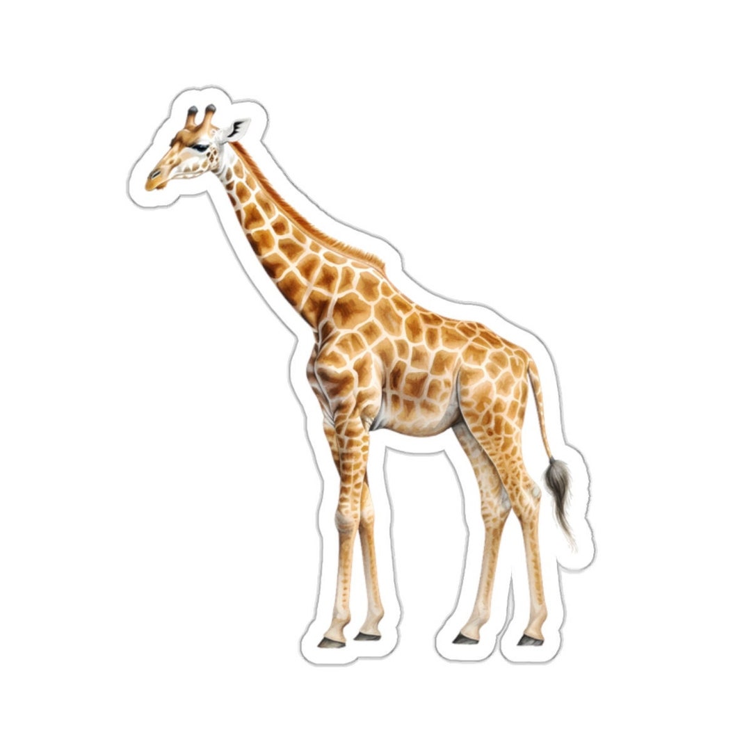 Cute Giraffe Sticker, Watercolor Vinyl Decal, Laptop Water Bottle Phone ...