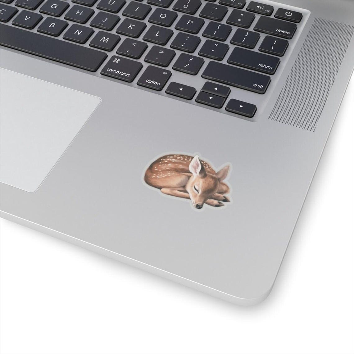 Sleeping Fawn Sticker, Cute Deer Decal, Laptop Sticker, Water Bottle ...