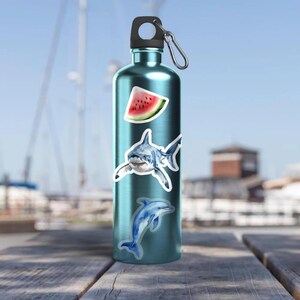 Blue Coral Stickers, Watercolor Decal, Ocean Lover Gift, Laptop ...