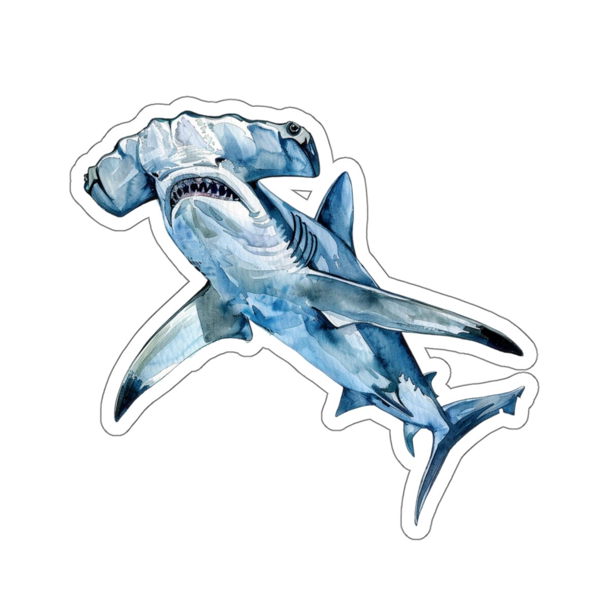 Hammerhead Shark Vinyl Sticker - Laptop Water Bottle Phone Car Wall ...