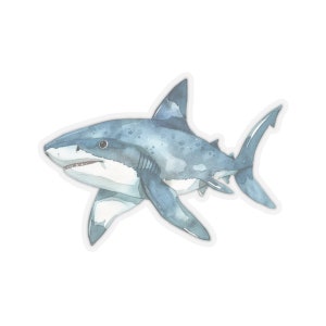 Shark Vinyl Sticker - Waterproof Ocean Decal for Laptop Water Bottle ...