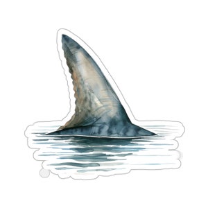 Shark Fin Sticker, Transparent Waterproof Vinyl Decal for Laptop Water ...