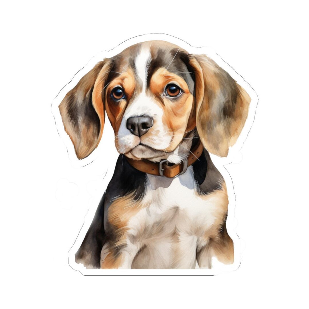 Beagle Stickers, Dog Stickers, Watercolor Decal, Laptop Stickers ...