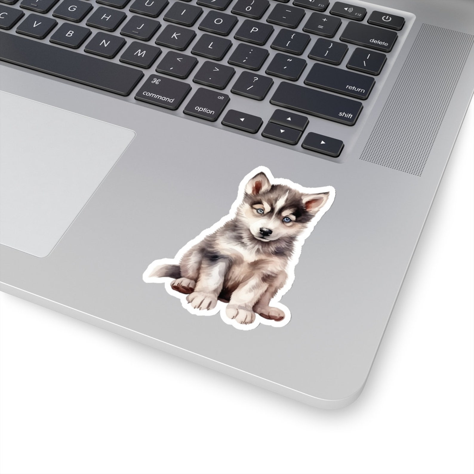 Siberian Husky Puppy Sticker, Cute Dog Waterproof Vinyl Sticker for ...