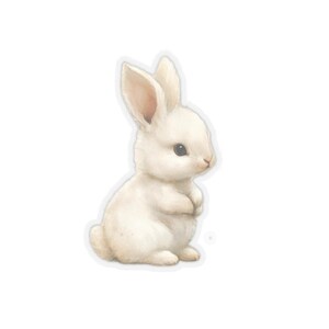 Cute Bunny Sticker, Rabbit Stickers, Animal Decal, Kids Stickers, Gift ...