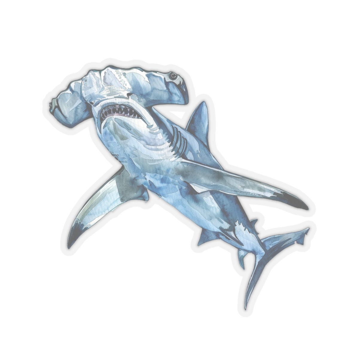 Hammerhead Shark Vinyl Sticker - Laptop Water Bottle Phone Car Wall ...