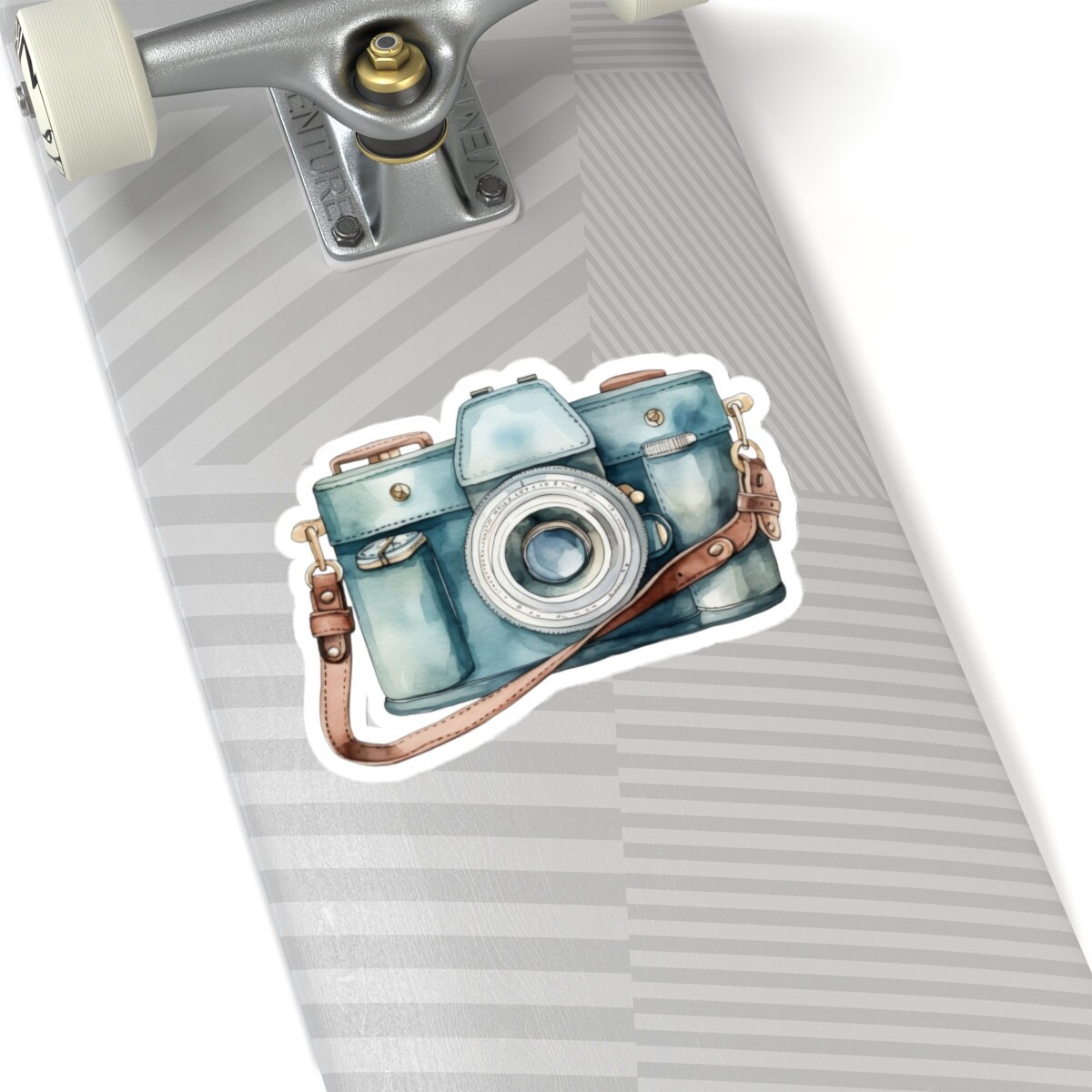 Vintage Camera Sticker, Watercolor Retro Polaroid Waterproof Vinyl ...