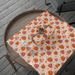 Pumpkin Patch Wrapping Paper, Halloween Gift Wrap, Cute Spooky Season ...