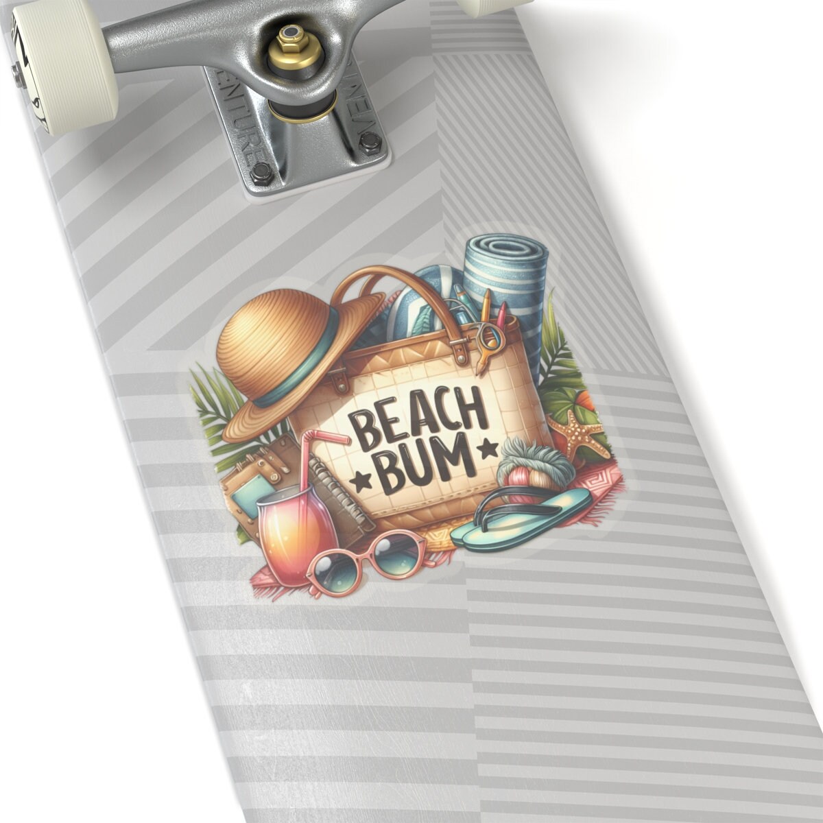 Beach Bum Sticker, Tropical Beach Bag Vinyl Decal - Etsy