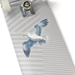 Watercolor Seagull Sticker, Sea Bird Waterproof Vinyl Sticker for ...