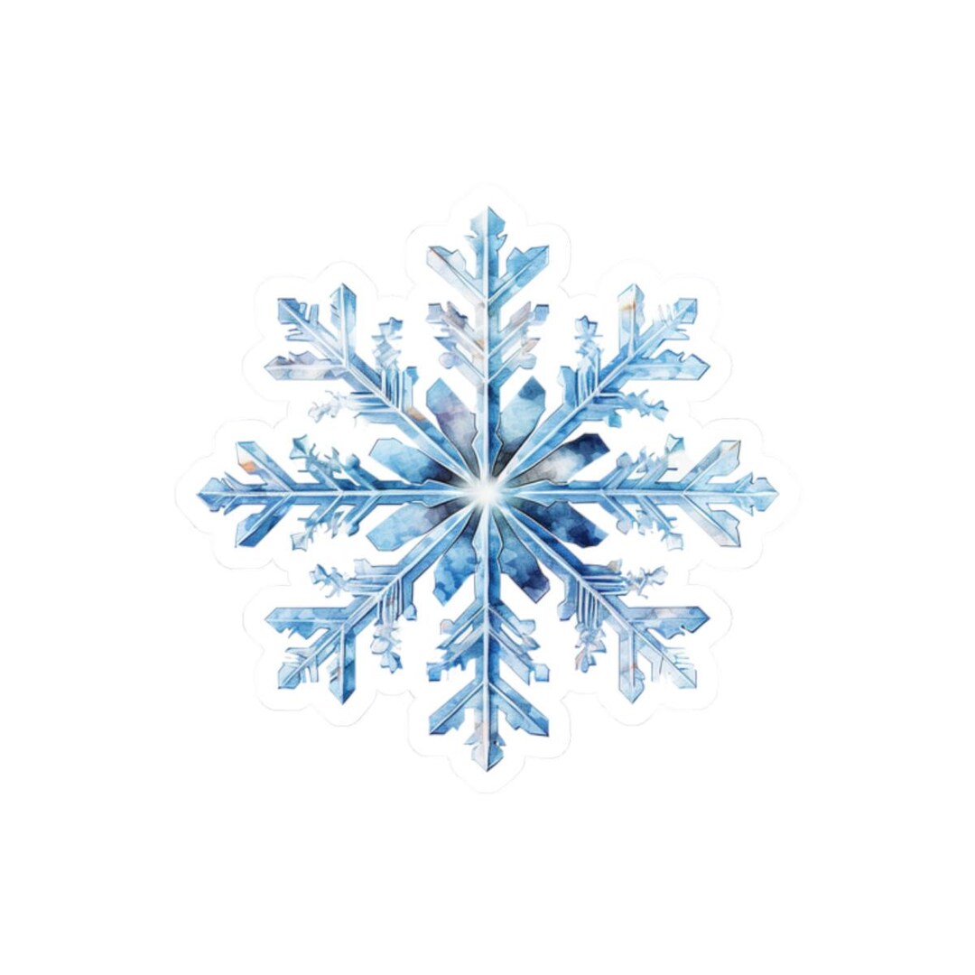 Snowflake Vinyl Sticker, Winter Decal, Blue Snowflake, Cute Frost ...