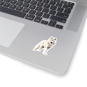White Wolf Sticker, Waterproof Vinyl Decal, Laptop Sticker, Water ...
